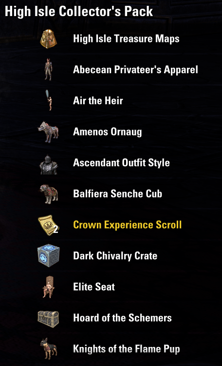 What is included with the High Isle Collector's Pack available in the ...