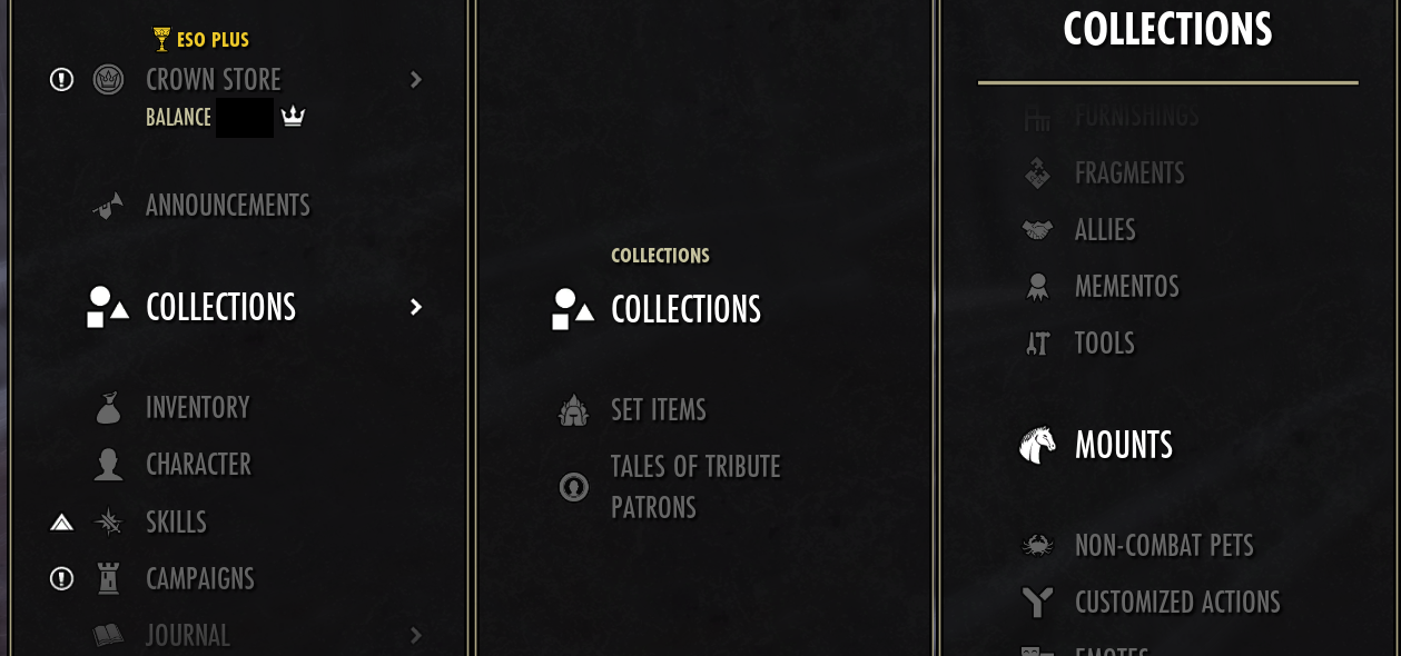 Where are my mounts and pets on console? - Support | The Elder Scrolls ...