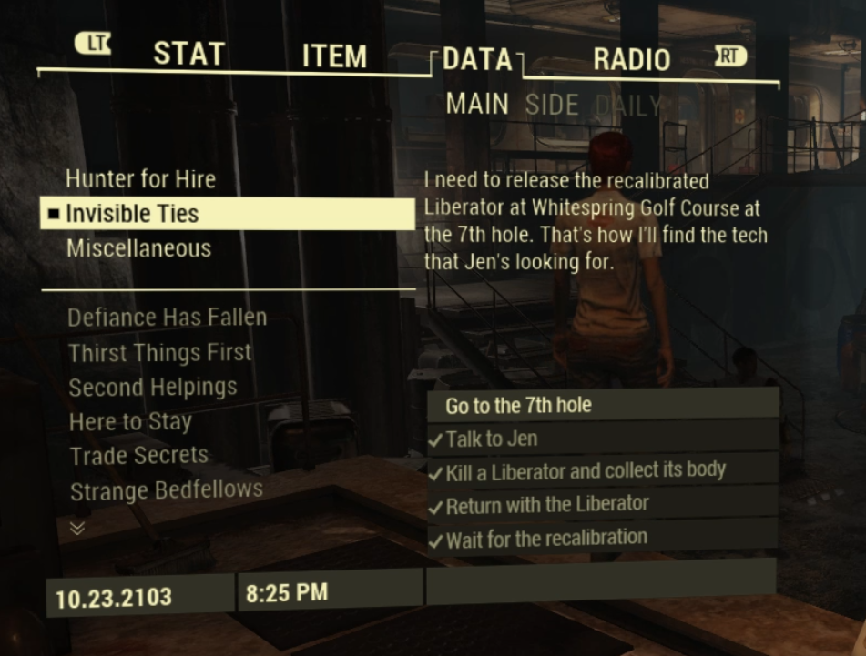 "Invisible Ties" - Quest - Fallout 76 - Bethesda Support