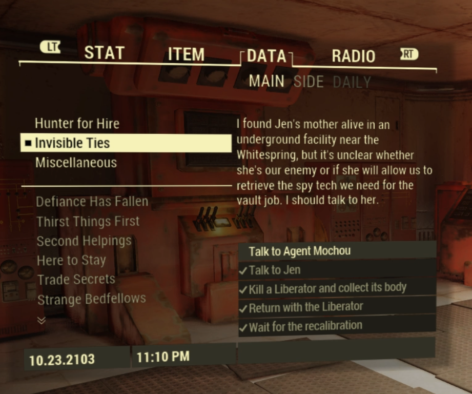 "Invisible Ties" - Quest - Fallout 76 - Bethesda Support