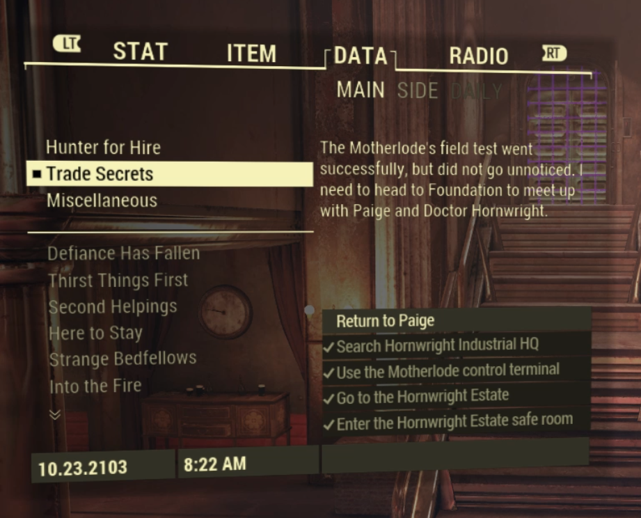 "Trade Secrets" - Quest - Fallout 76 - Bethesda Support