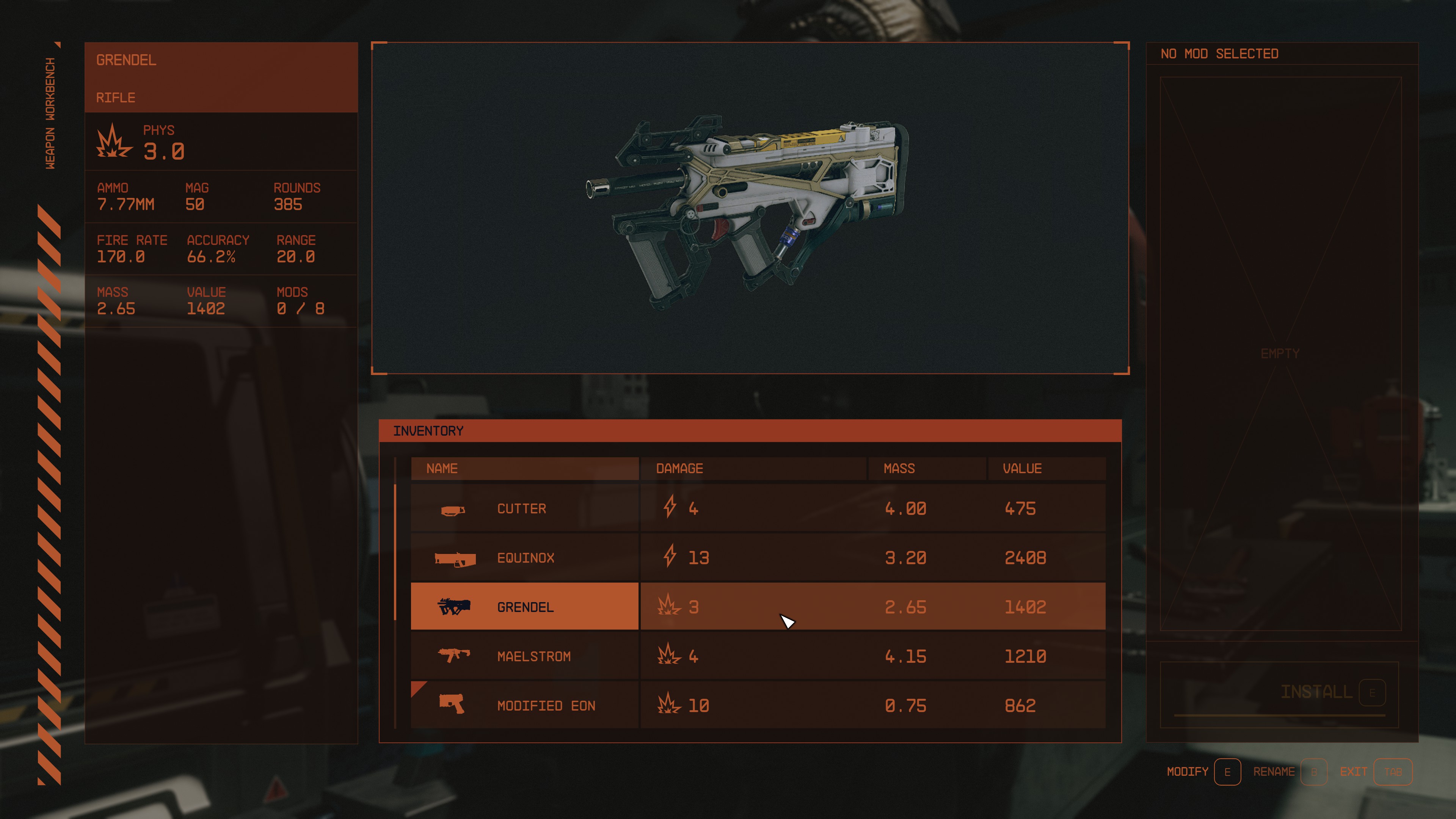Weapon Workbench - Starfield - Bethesda Support