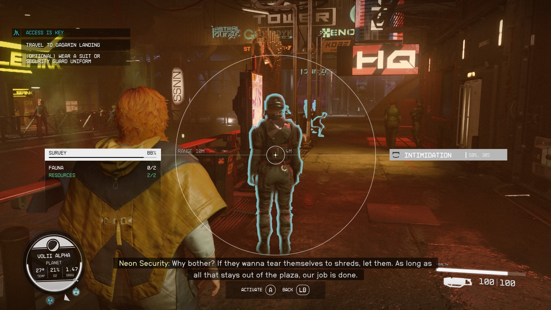 Intimidation - Conversation - Starfield - Bethesda Support