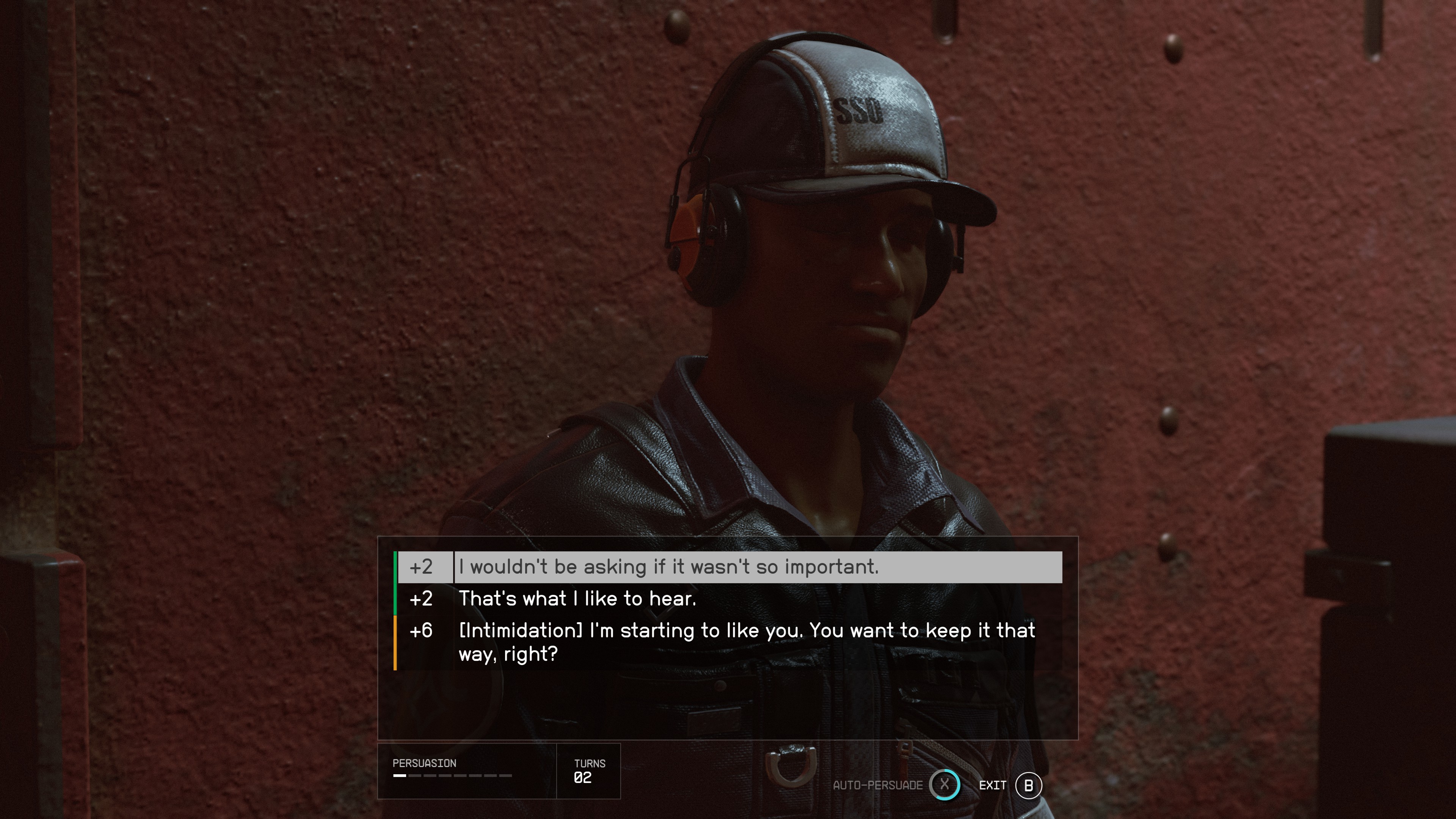 Intimidation - Conversation - Starfield - Bethesda Support