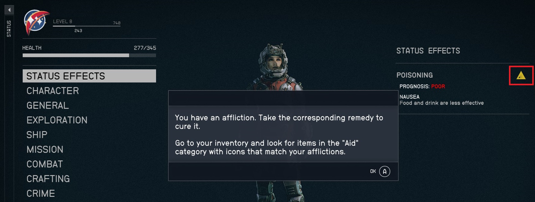 Afflictions - Status Effects - Starfield - Bethesda Support Afflictions - Status Effects - Starfield - Bethesda Support